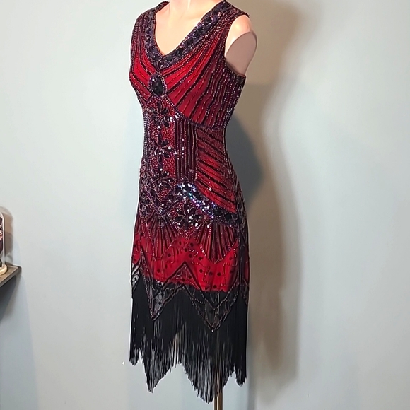 flapper dress | Dresses | Vintage Style 92s Great Gatsby Flapper Dress ...